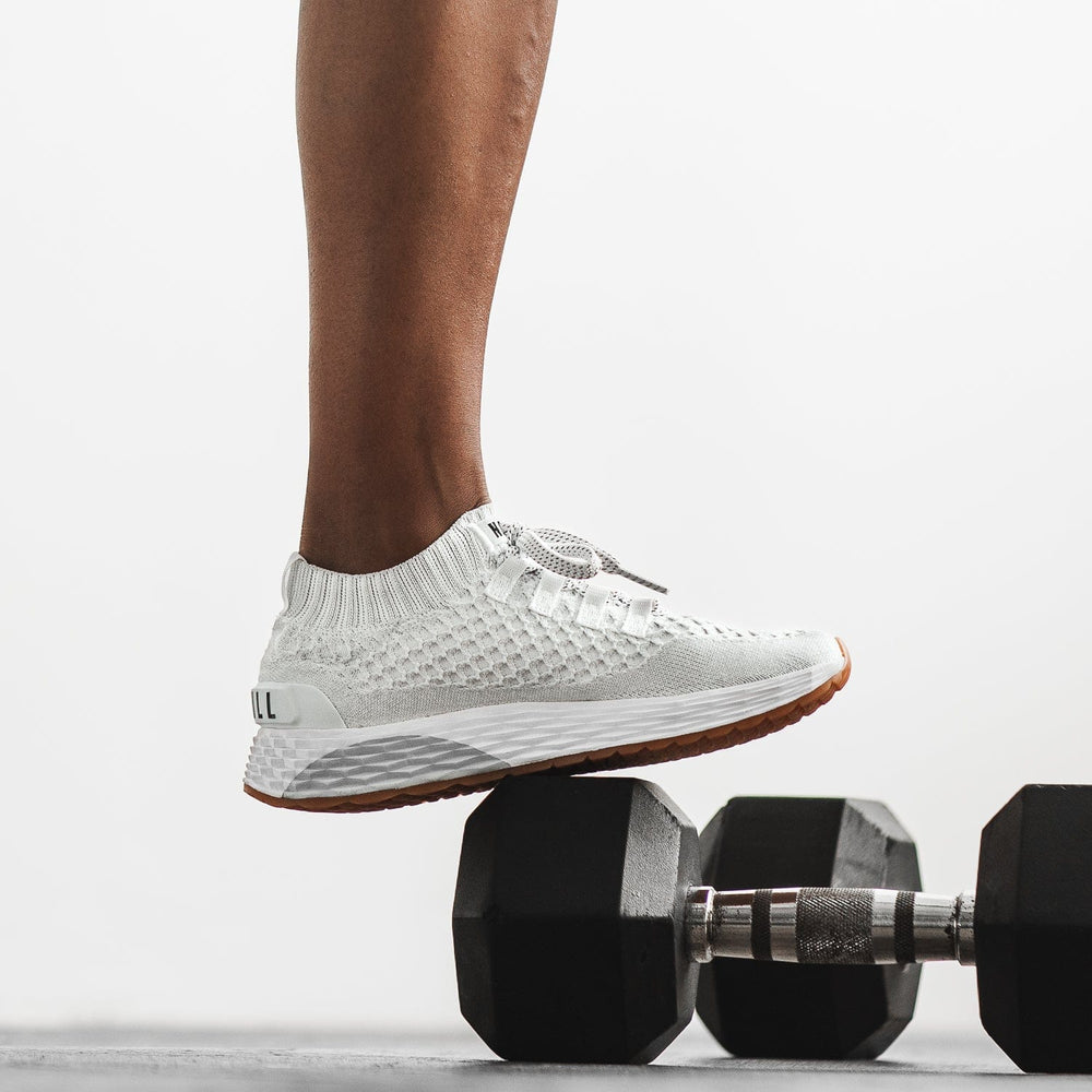 Women's White Allday Knit Shoes | NOBULL